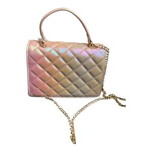 vegan | Bags | Nwt Pink Metallic Tone Diamond Pattern Silicone Purse ...